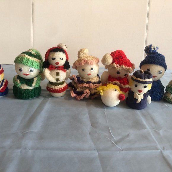 Hand Crafted | Holiday | Vintage Lot Of 9 Handmade Styrofoam Christmas ...